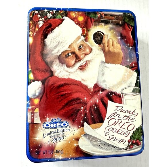 Nabisco Oreo | Holiday | Santa Claus Oreo Cookies Tin 200 Limited Ed ...